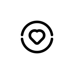 Heart icon logo sign flat Royalty Free Vector Image