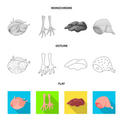 Product and poultry logo Royalty Free Vector Image