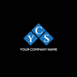 Ycs letter logo design on white background Vector Image