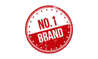 No1 brand rubber stamp red brand rubber Royalty Free Vector