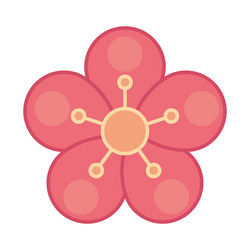 Pink flower icon Royalty Free Vector Image - VectorStock