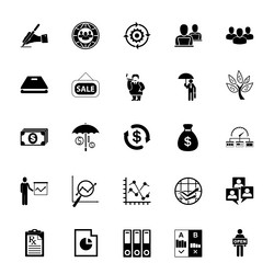 Starting business symbols strategy and resources Vector Image