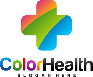 Colorful health logo design concept Royalty Free Vector