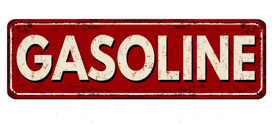 Premium gasoline vintage rusty metal sign Vector Image