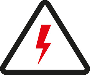 Lightning icon danger symbol flat Royalty Free Vector Image