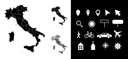 Map of region italy Royalty Free Vector Image - VectorStock