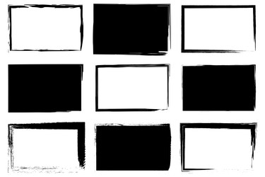 Sketch brush rectangles hand drawn Royalty Free Vector Image