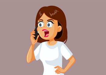 Angry woman making a phone call Royalty Free Vector Image