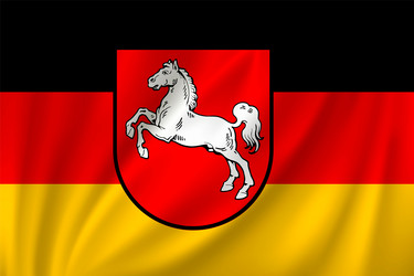 Flag of goettingen in lower saxony germany Vector Image