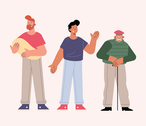 Family Four Members Vector Images (83)