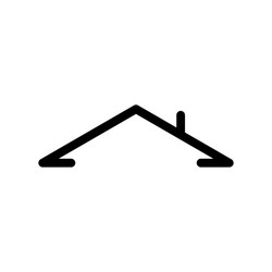 Roof logo simple icon Royalty Free Vector Image