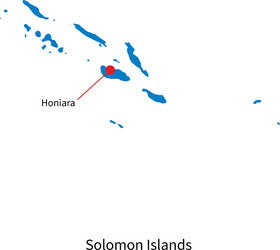 Solomon islands detailed map with regions Vector Image