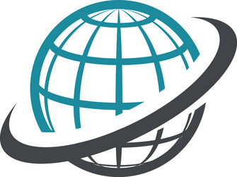 Global planet earth logo icon Royalty Free Vector Image