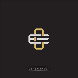 Ec initial letter overlapping interlock logo Vector Image