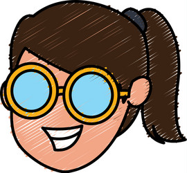 Girl faceless cartoon Royalty Free Vector Image