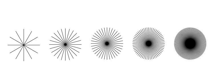 Radial circle lines circular radiating Royalty Free Vector