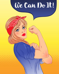 We can do it woman concept Royalty Free Vector Image