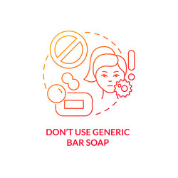Dont use generic bar soap concept icon Royalty Free Vector