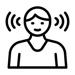 Communication skills thick line icon for personal Vector Image