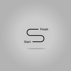 Outline start and finish icon - point Royalty Free Vector