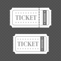 Modern White Ticket Template Royalty Free Vector Image
