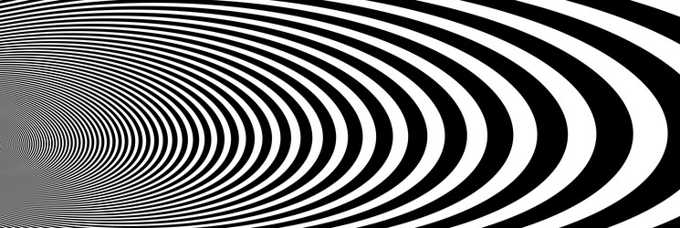 Op art distorted perspective black and white Vector Image