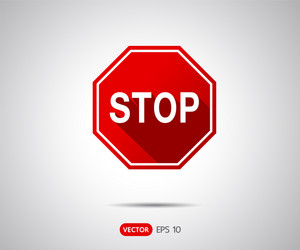 Traffic stop sign icon logo Royalty Free Vector Image