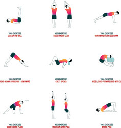 Bench flutter kicks surrenders hamstring stretch Vector Image