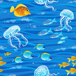 Blue seamless sea background Royalty Free Vector Image