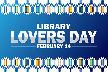 Library lovers day template design Royalty Free Vector Image