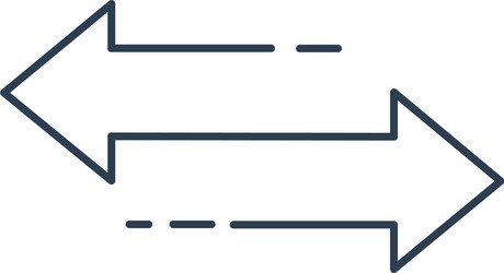 Two ways linear icon concept symbol Royalty Free Vector