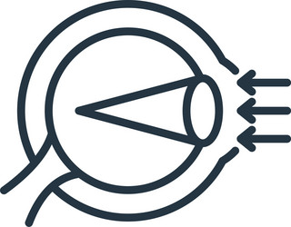 Hyperopia icon editable stroke Royalty Free Vector Image