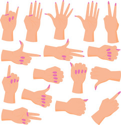Hand signals Royalty Free Vector Image - VectorStock
