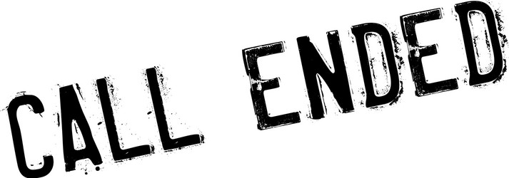 Call ended rubber stamp Royalty Free Vector Image