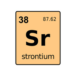 Strontium sr periodic table element Royalty Free Vector