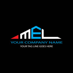 Mel letter logo creative design with graphic Vector Image