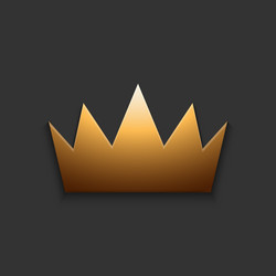 Golden crown logo sign Royalty Free Vector Image