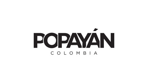 Popayan in the colombia emblem design Royalty Free Vector