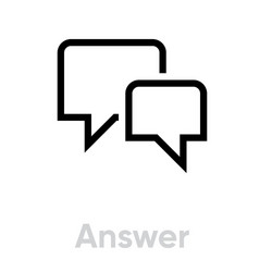 Question amp answer bubble chat form lines Vector Image