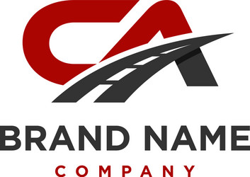 Ca modern logo design with gray and pink color Vector Image