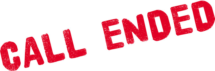 Call ended rubber stamp Royalty Free Vector Image