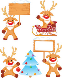 Reindeer sign Royalty Free Vector Image - VectorStock