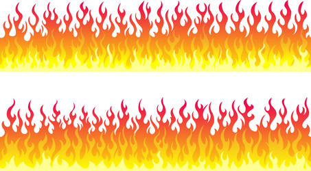 Horizontal seamless fire borders Royalty Free Vector Image