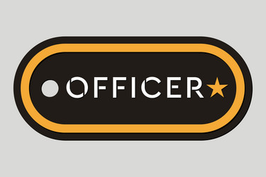 Military token emblem army badge design Royalty Free Vector