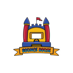 Bounce house logo Royalty Free Vector Image - VectorStock