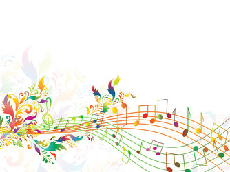 Colorful music notes Royalty Free Vector Image