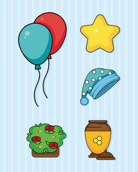 Sweet dreams icon set Royalty Free Vector Image