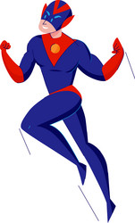 Running superhero pose composition Royalty Free Vector Image