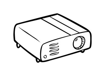 Coloring book image projector Royalty Free Vector Image