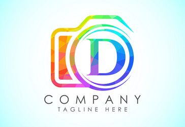 Initial n monogram letter with a camera icon logo Vector Image